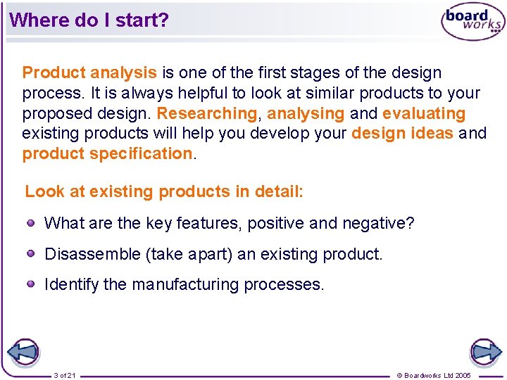 Textiles Product Analysis These icons indicate that teachers