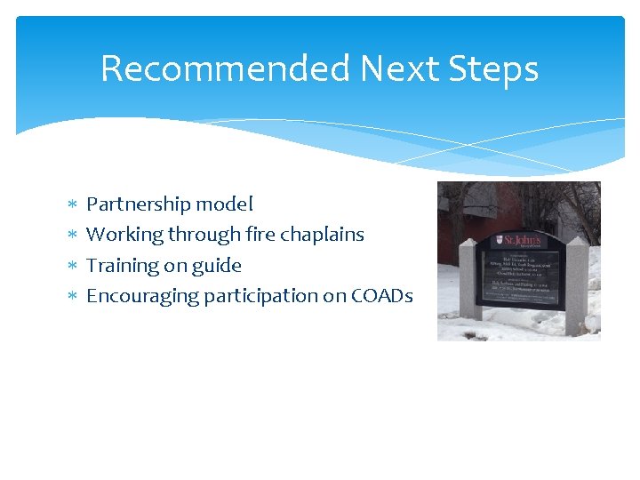 Faith Project Phase III Emergency Rest Center Guide