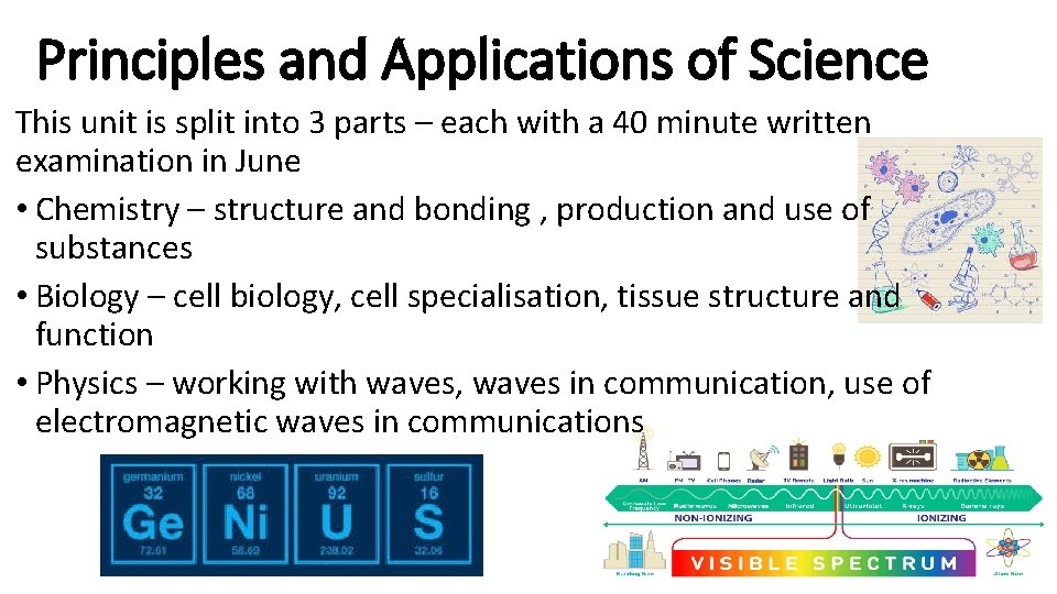 BTEC Applied Science extended certificate Welcome Glad you