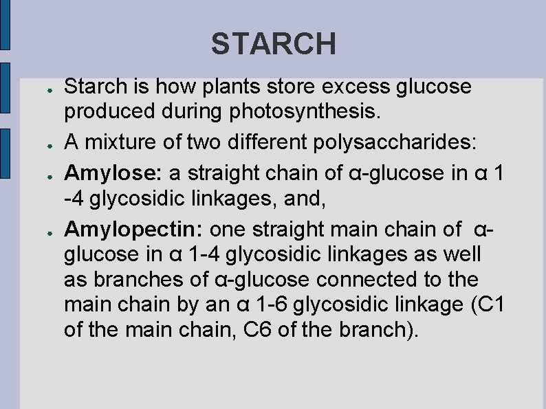 CARBOHYDRATES Very common macromolecule Used for celltocell identification