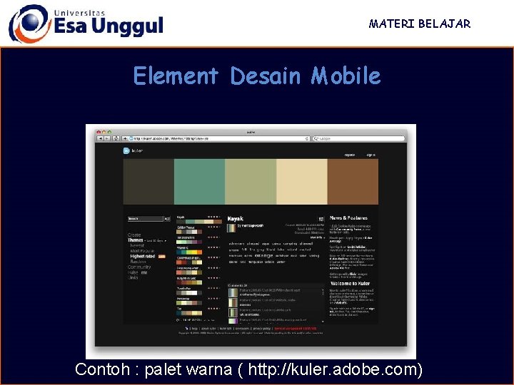 MATERI BELAJAR Element Desain Mobile 5 Color Hambatan