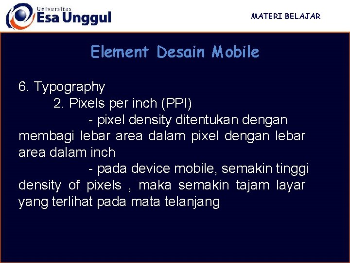 MATERI BELAJAR Element Desain Mobile 5 Color Hambatan