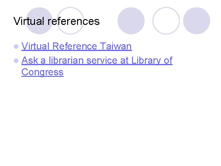 Networked Information Resources Introduction orientation Resources l Internal