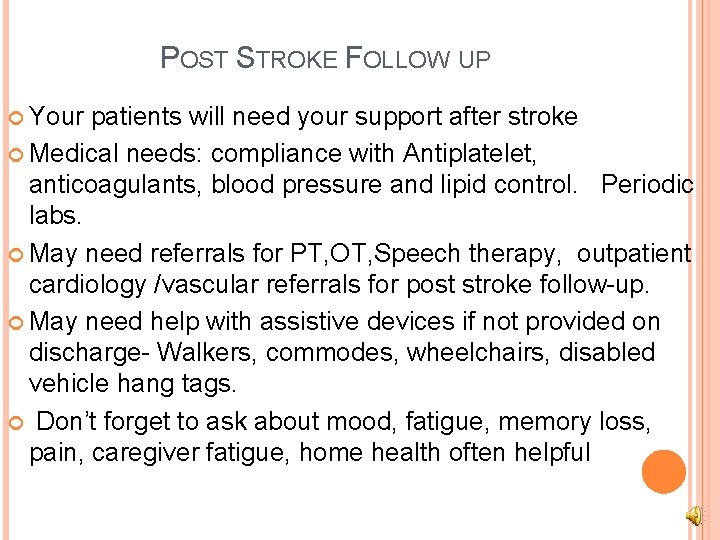 STROKE RISK STRATIFICATION AND MANAGEMENT PRESENTED BY CAROL