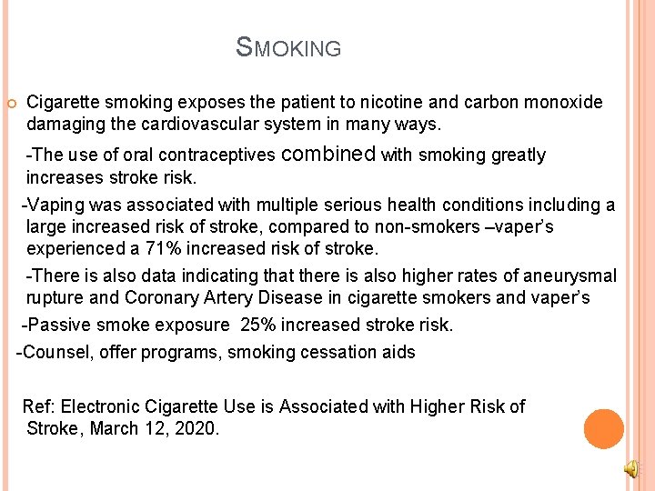 STROKE RISK STRATIFICATION AND MANAGEMENT PRESENTED BY CAROL