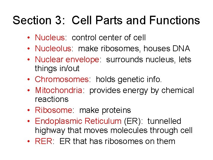 BIOLOGY Chapter 4 Cell Structure and Function The