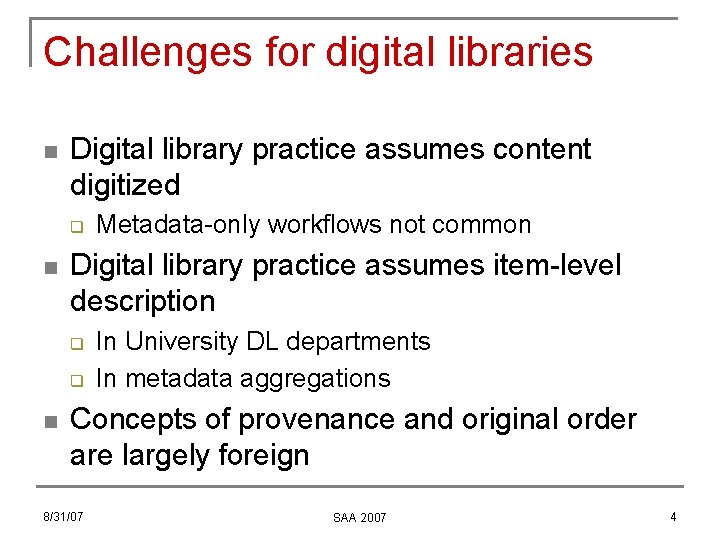 Implementing Shareable Metadata Practices in a Diverse University