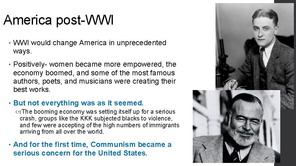 Post War Problems Fear of Communists SWBAT Understand
