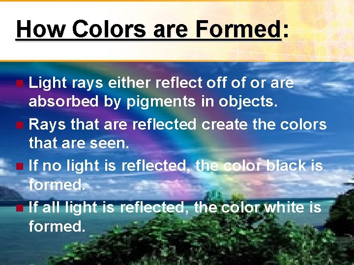 The Role of ColorColor Wheel Tab 4 COLOR