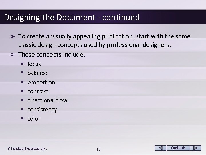 Contents Chapter 1 Understanding the Desktop Publishing Process