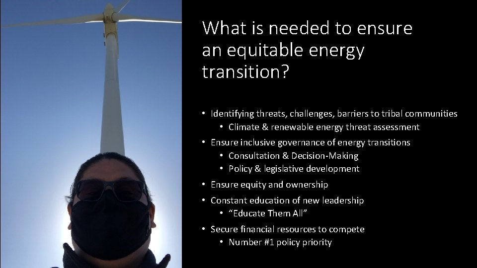 National InterTribal Energy Council Equitable energy transition for