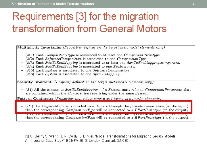 Verification of Translation Model Transformations VERIFICATION OF ...
