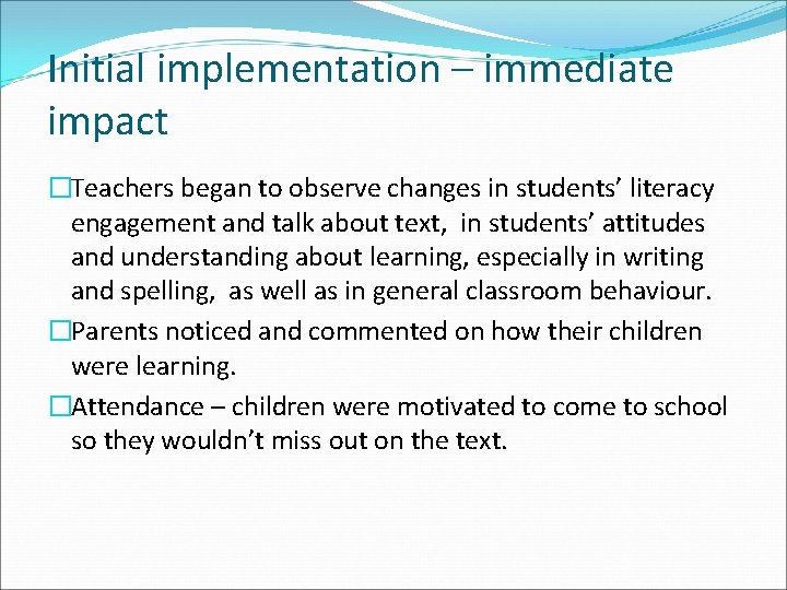 Accelerated Literacy Pedagogy at Batemans Bay Public School