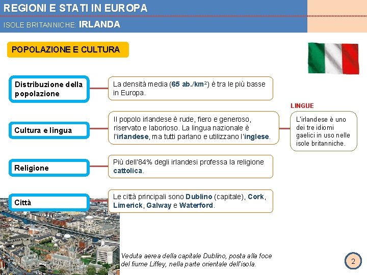 REGIONI E STATI IN EUROPA ISOLE BRITANNICHE IRLANDA