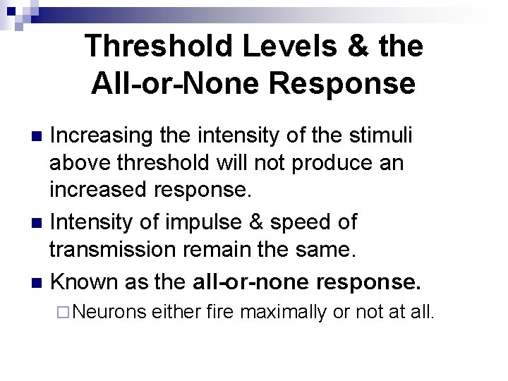 Nerve cell membrane n n Electrochemical message is