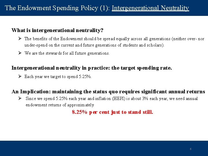 Introduction to the Endowment Spending Policy September 2020