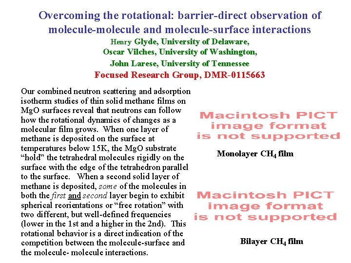 Overcoming the rotational barrierdirect observation of moleculemolecule and