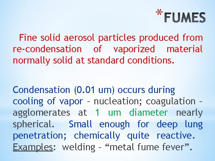 INDUSTRIAL HYGIENE SAMPLING AND SIZING OF AIRBORNE PARTICLES