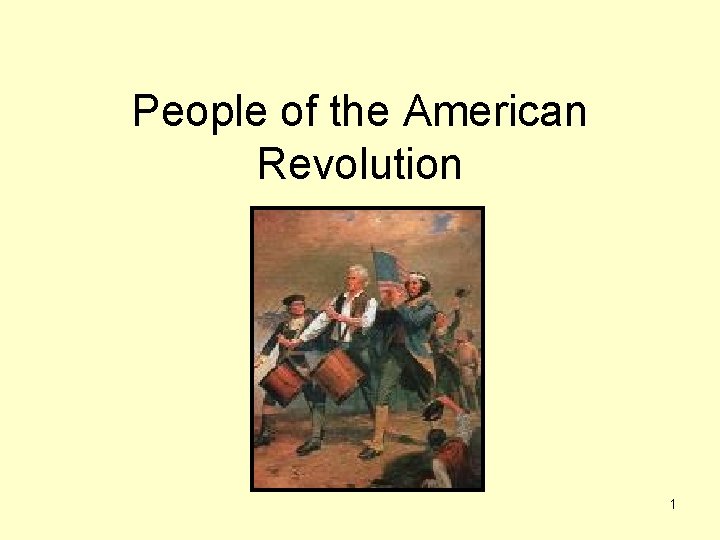 People of the American Revolution 1 Samuel Adams