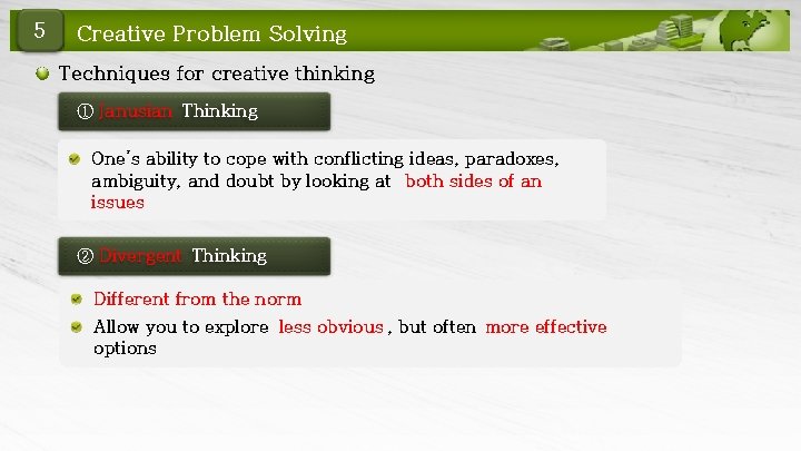 5 Conflict Management Problem Identification and Creative Problem