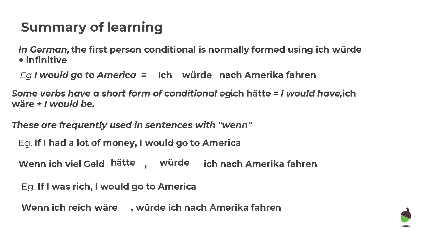 German Describing a dream holiday modal verbs infinitive