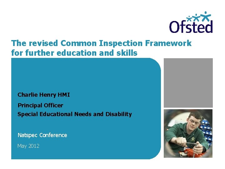 The revised Common Inspection Framework for further education