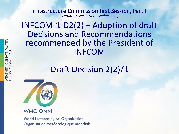 Infrastructure Commission first Session Part II Virtual Session