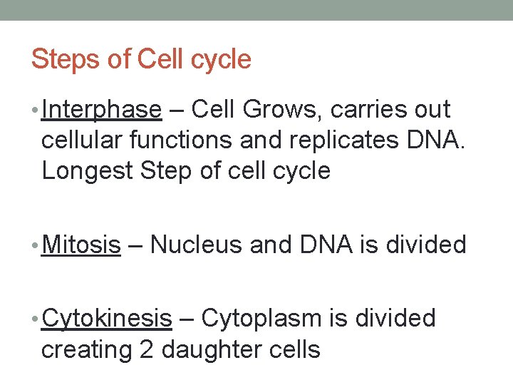 CELLULAR GROWTH Ch 9 1 Surface Area To