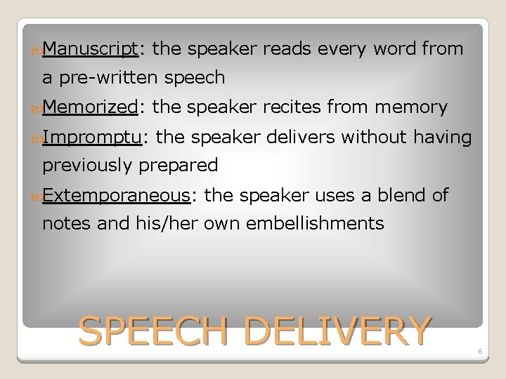 SENIOR SPEECH Wise men speak because they have