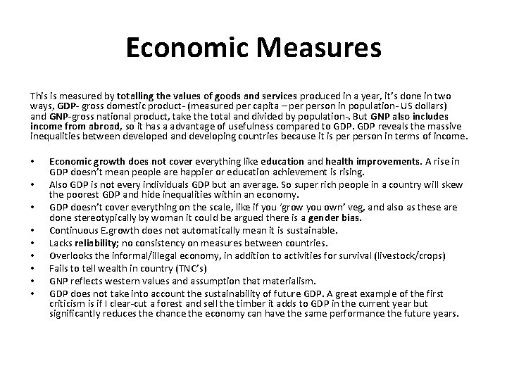 Global Development Key Terms Development Underdevelopment NorthSouth Divide