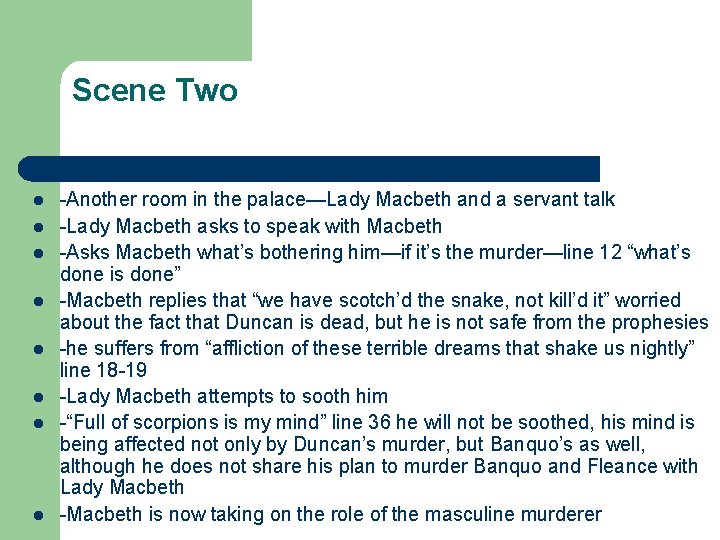 Macbeth Act 3 Scene One l l l