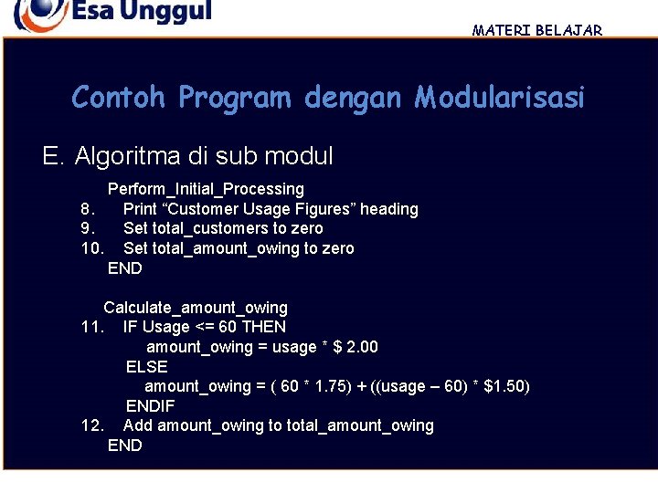Materi 8 Langkah Awal Modularisasi Disusun Oleh Yulyani