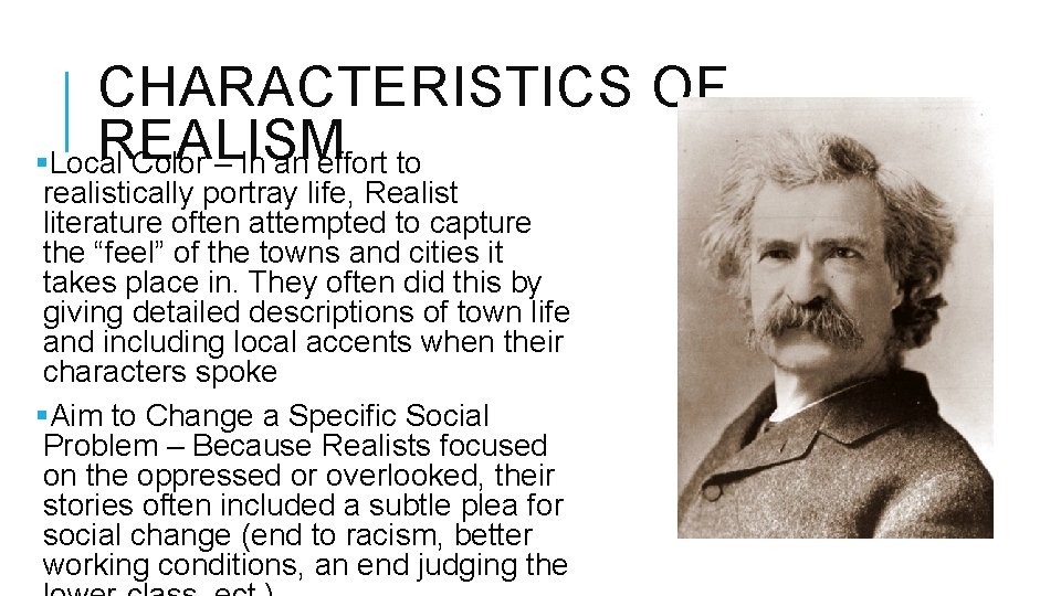 REALISM 1865 1914 HISTORICAL CONTEXT THE CIVIL WAR