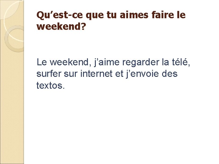 Year 8 French Oral Examination Summer 2008 To