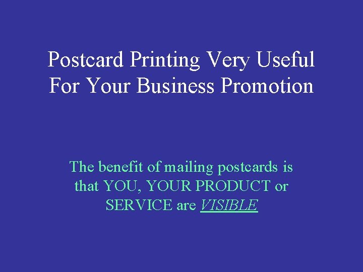 Postcard Printing Very Useful For Your Business Promotion