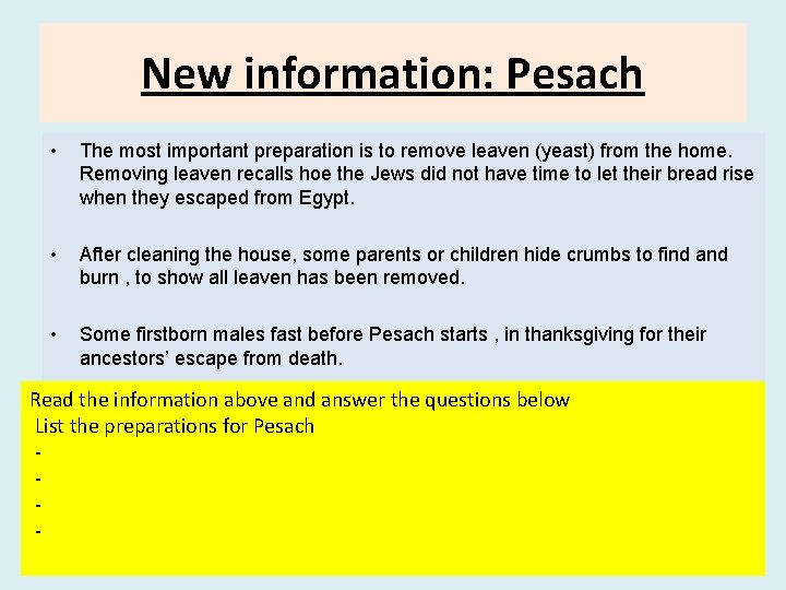Nothing new just review Dietary Laws Read answer