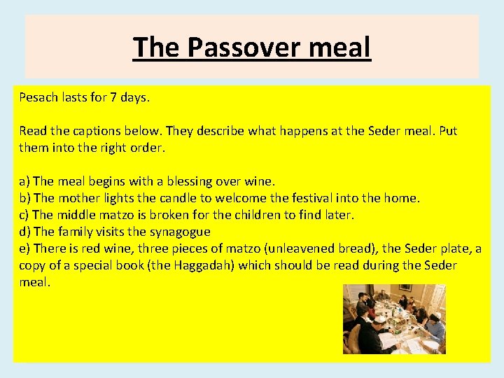 Nothing new just review Dietary Laws Read answer