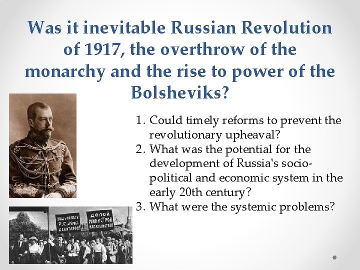 CONTEMPORARY HISTORY OF RUSSIA Lecture with elements of