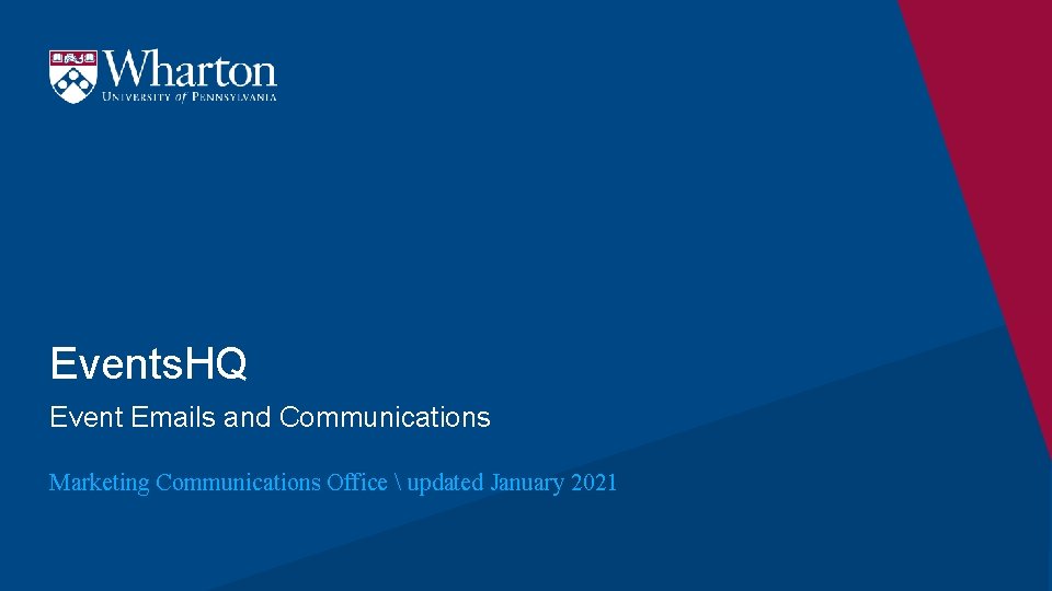Events HQ Event Emails and Communications Marketing Communications