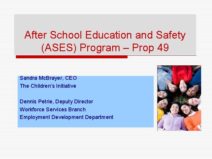 After School Education and Safety ASES Program Prop