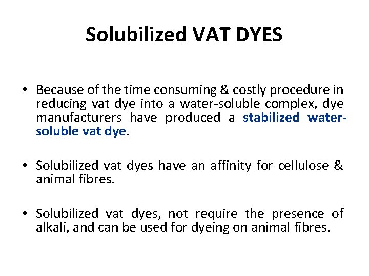 Sulphur And Vat Dyes By Faiza Anwar VAT