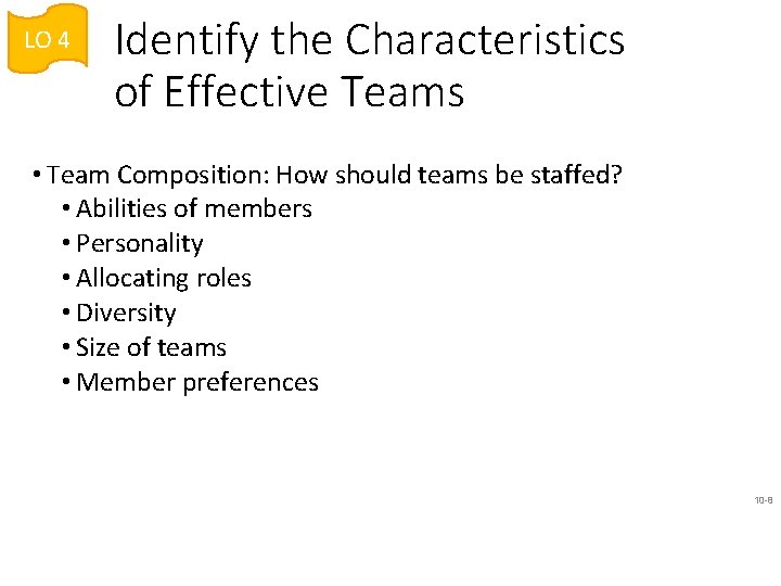 Lesson 10 Understanding Work Teams 10 1 Learning