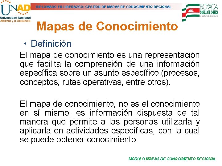 DIPLOMADO EN LIDERAZGO GESTION DE MAPAS DE CONOCIMIENTO