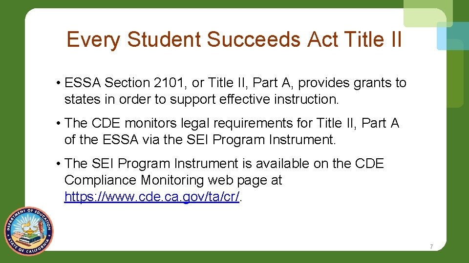 Every Student Succeeds Act Title II Part A