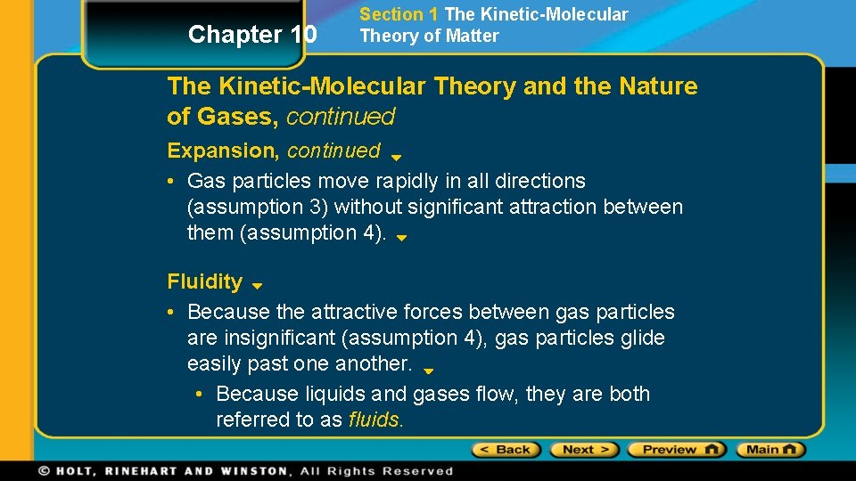 Chem 1 2 CHAPTER 10 KINETIC MOLECULAR THEORY