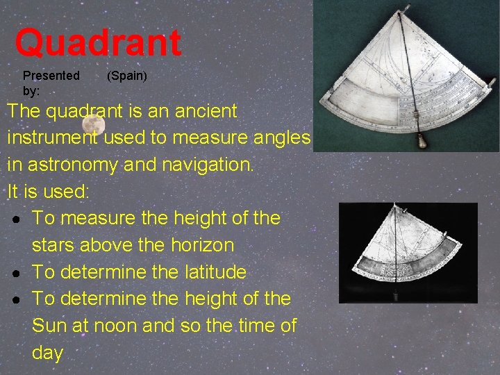 Meteorological and astronomical instruments throughout history Sextant ...