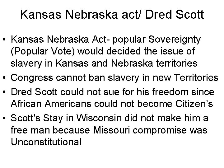 Precivil War Worksheets Missouri Compromise of 1850 Kansas