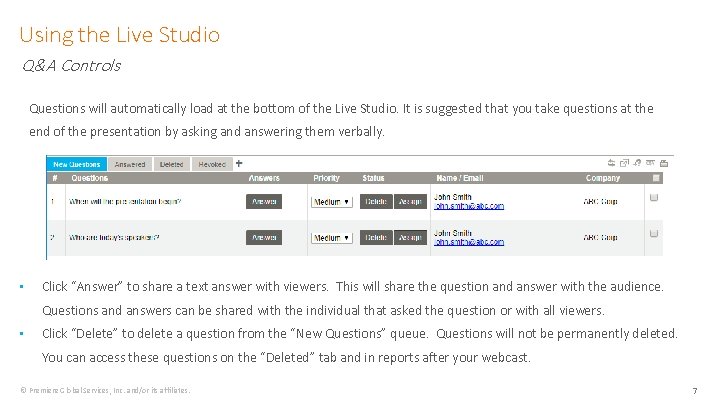 Global Meet Webcast Presenter Training Presenting in a