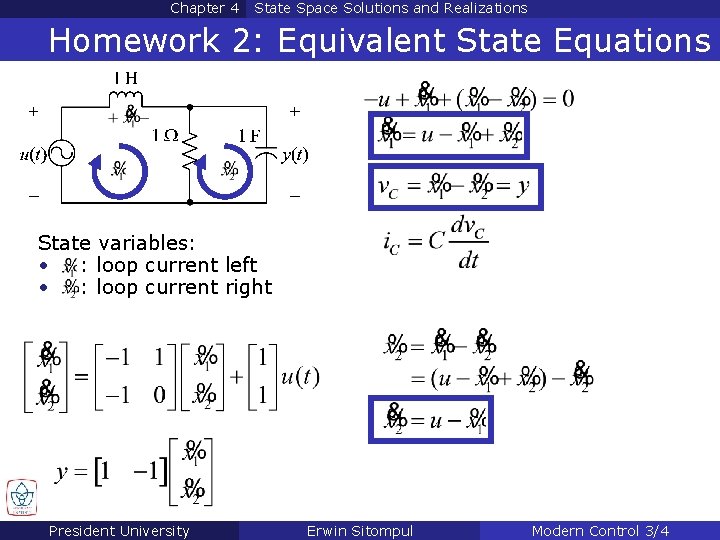Modern Control Lecture 3 Dr Ing Erwin Sitompul