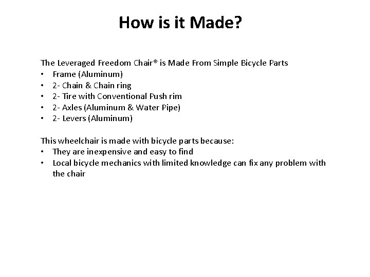 Lever Propelled Wheelchair Andrew Rosenberg University of Rhode